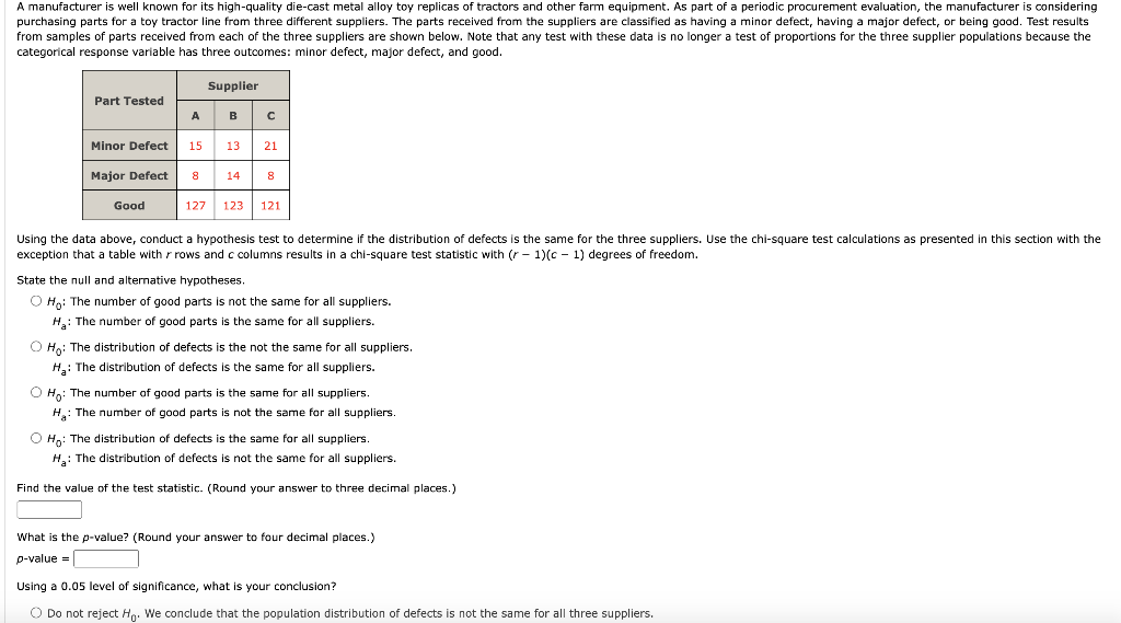 Solved Categorical Response Variable Has Three Outcomes