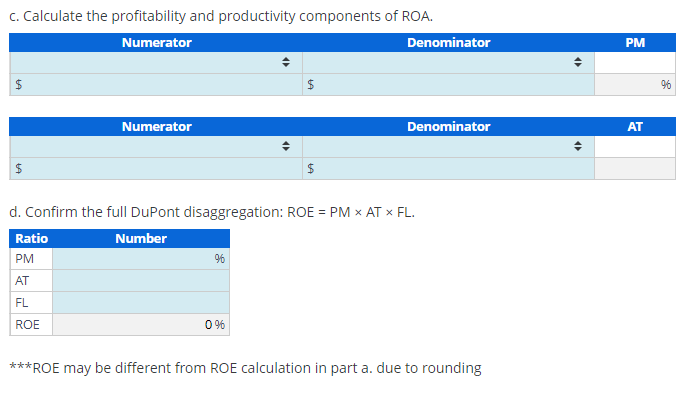 Solved Compute the DuPont Disaggregation of ROE Refer to the | Chegg.com