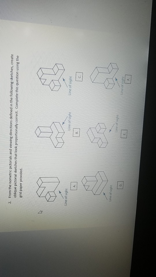 Solved From the isometric pictorials and viewing directions | Chegg.com