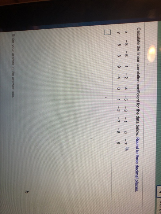 Solved Calculate the linear correlation coefficient for the | Chegg.com