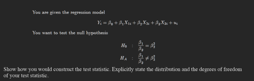 Solved You are given the regression model Y; = Bo + B,X1i + | Chegg.com
