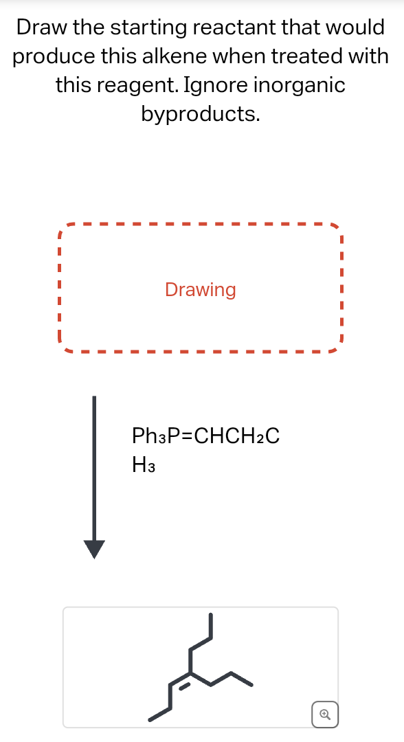 Solved Draw the starting reactant that would produce this | Chegg.com