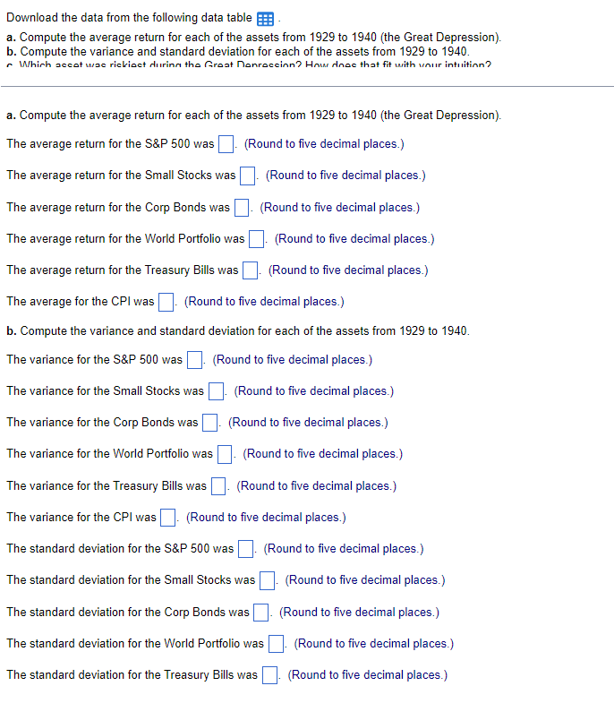 Solved Data table (Click on the following icon in order to | Chegg.com