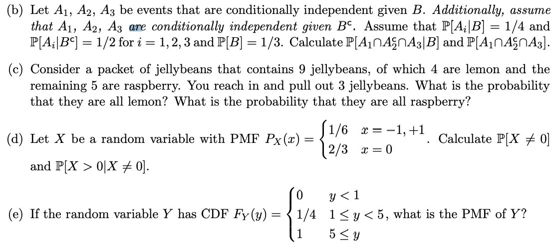 Solved Hi, I need help with a probability problem. Please | Chegg.com