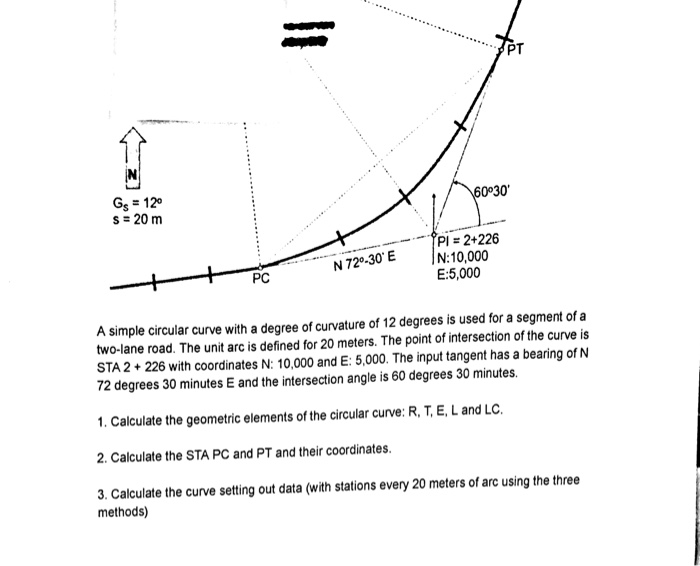Solved PT 介 IN Gs = 120 s 20 m 0°30 E N:10,000 E:5,000 N | Chegg.com