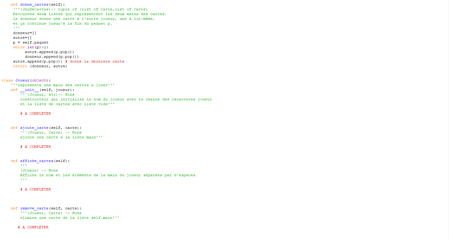 Solved VOICI LE CODE QUE VOUS DEVEZ COMPLETEZ : COMPLETE | Chegg.com