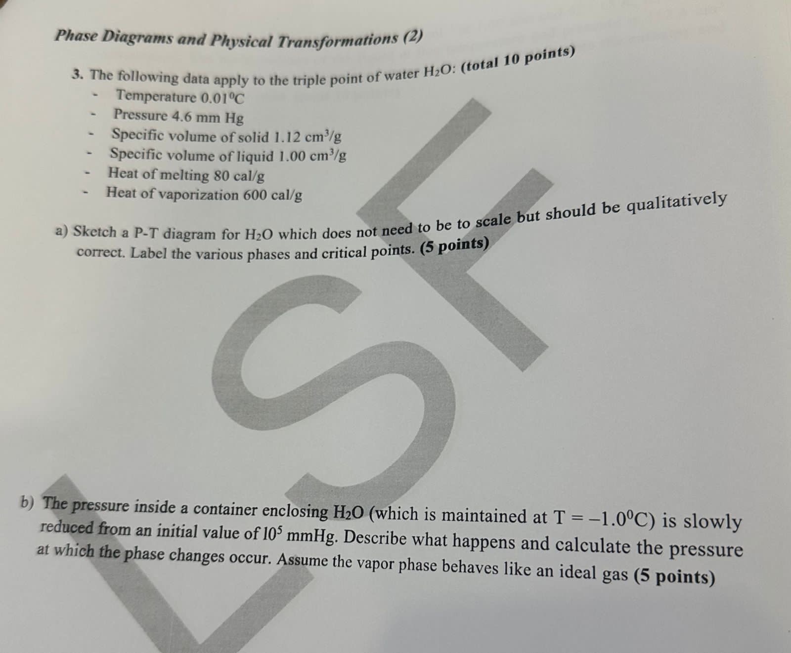 Solved Phase Diagrams and Physical Transformations (2) 3. | Chegg.com