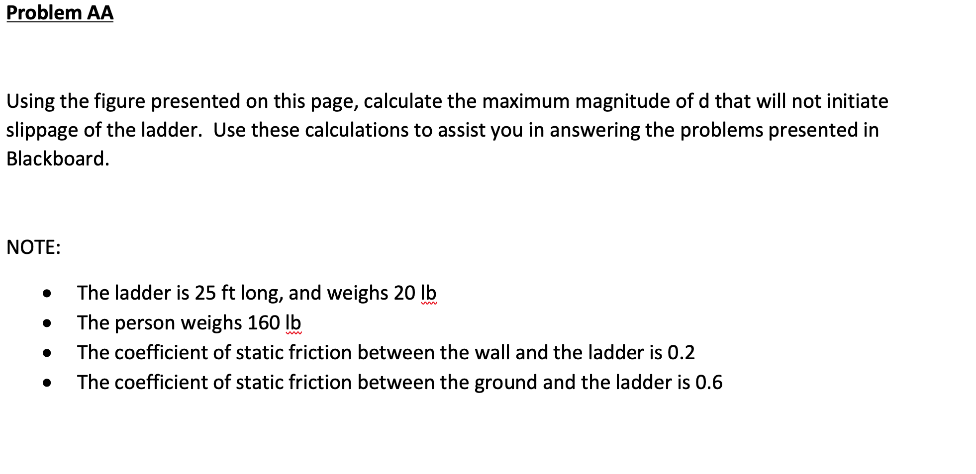 Solved The magnitude of the normal force between the ladder | Chegg.com