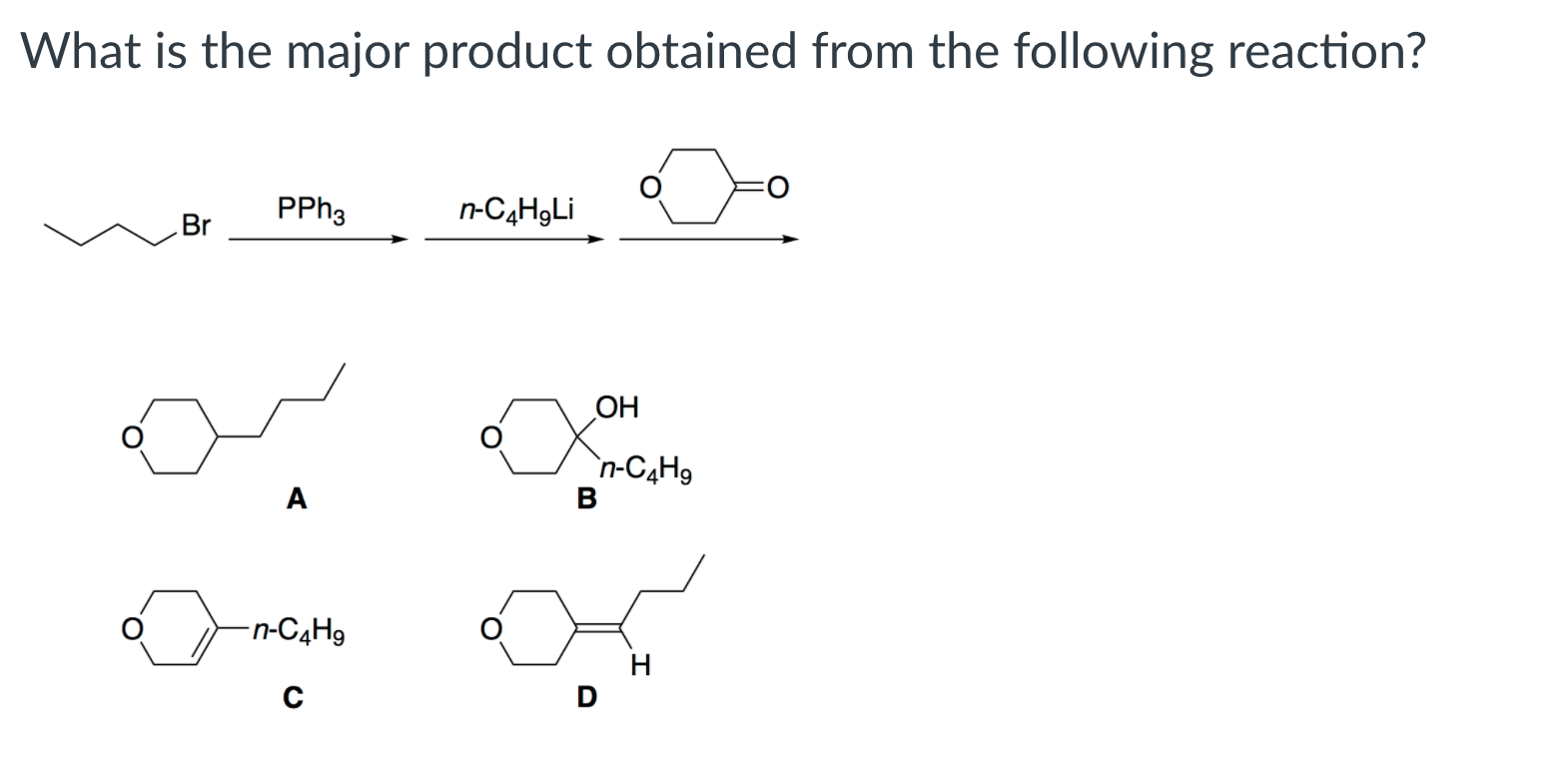 Solved What is the major product obtained from the following | Chegg.com