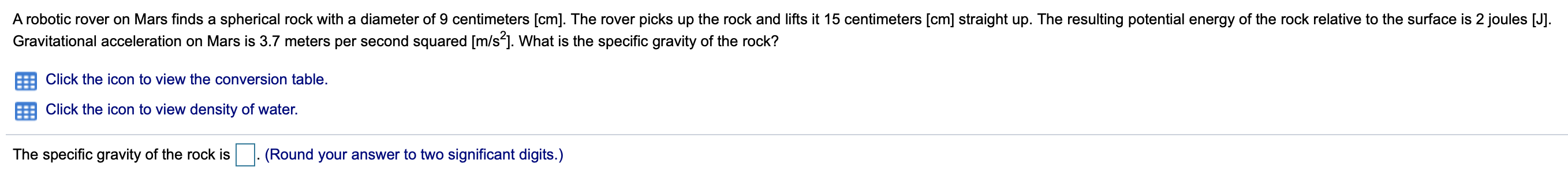 Solved A robotic rover on Mars finds a spherical rock with a | Chegg.com