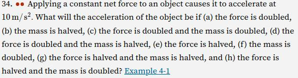 Solved 34... Applying a constant net force to an object | Chegg.com