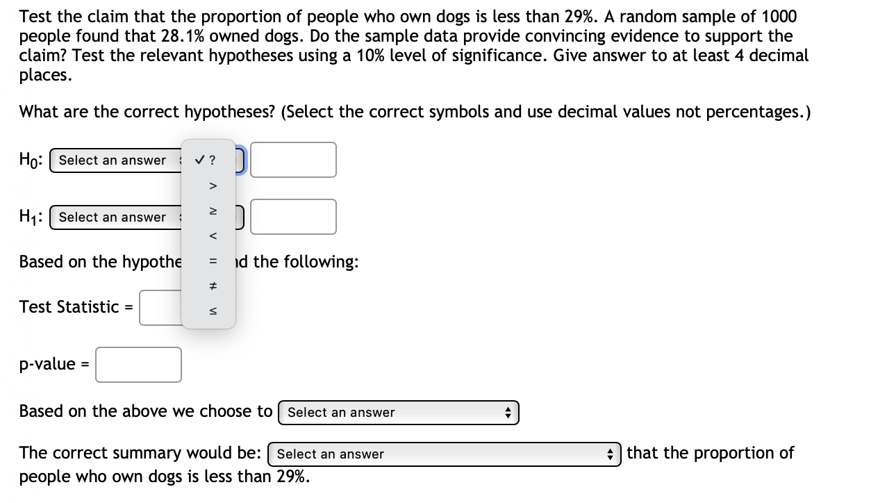 Test the claim that the proportion of people who own | Chegg.com