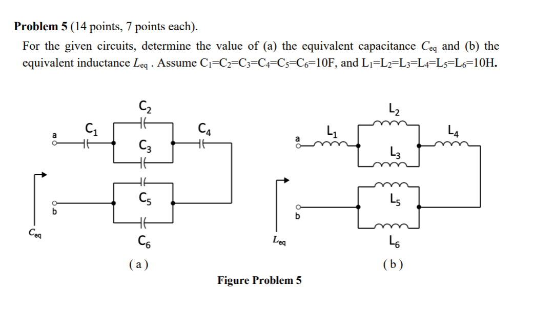 Solved Problem 5 (14 points, 7 points each). For the given | Chegg.com