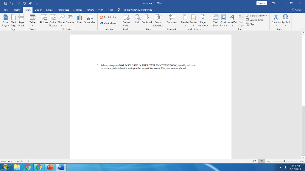 Solved Document1 - Word Sign in - 0 X Share Hile Home Insert | Chegg.com