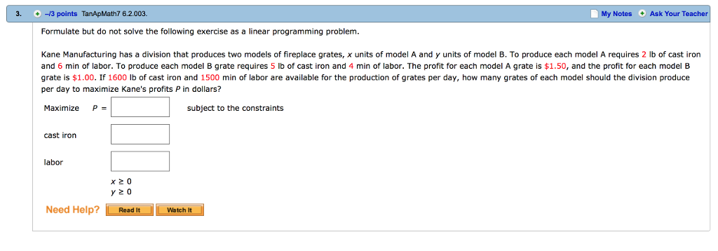 Solved Question 3 Formulate But Do Not Solve The