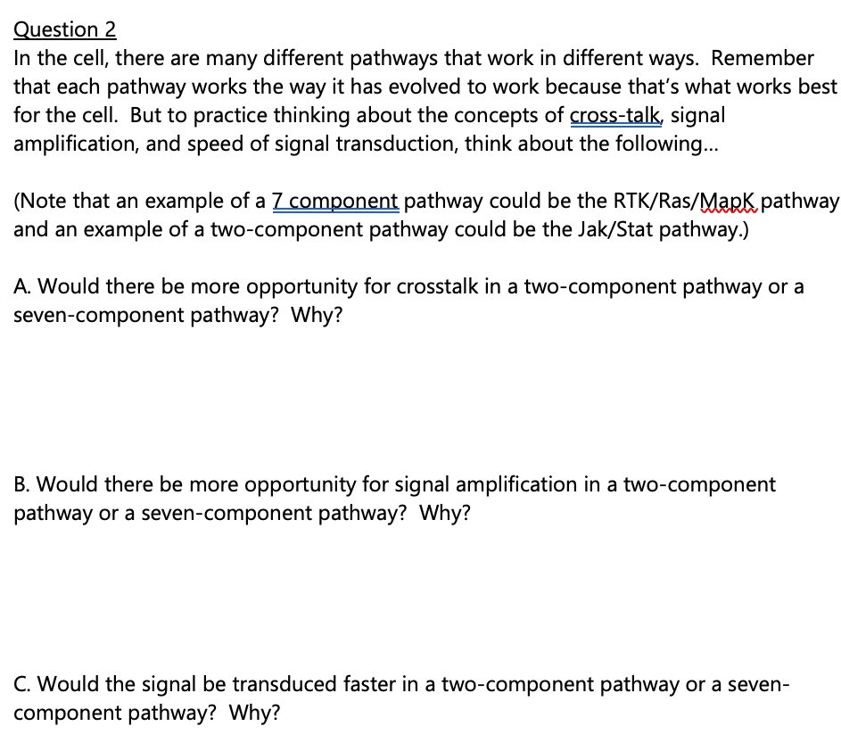 Solved Question 2 In the cell, there are many different | Chegg.com