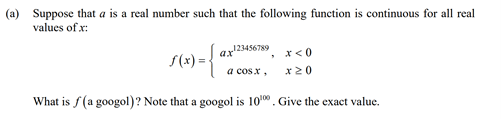 Solved (a) Suppose that a is a real number such that the | Chegg.com