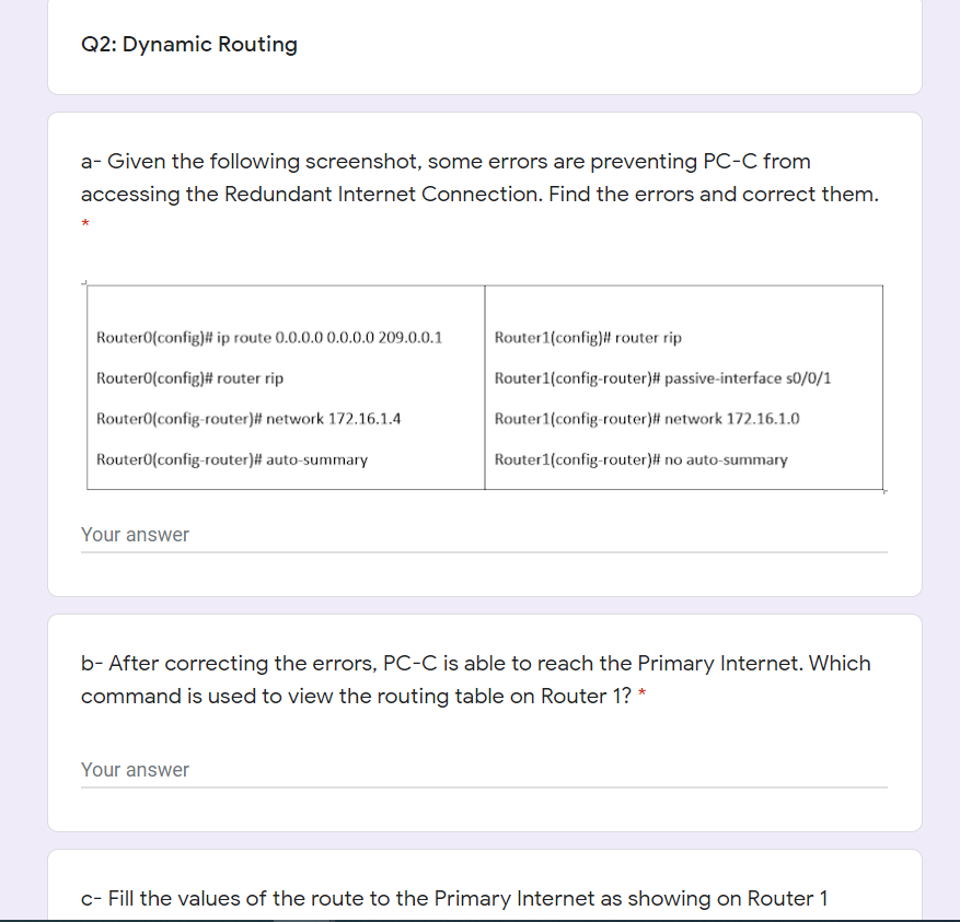 You are given the network of the below topology to | Chegg.com