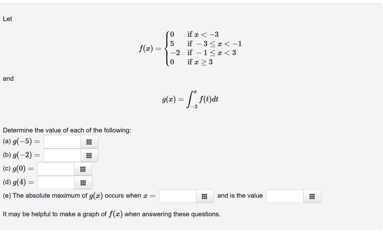 Solved Let f(x)={[0," if "x
