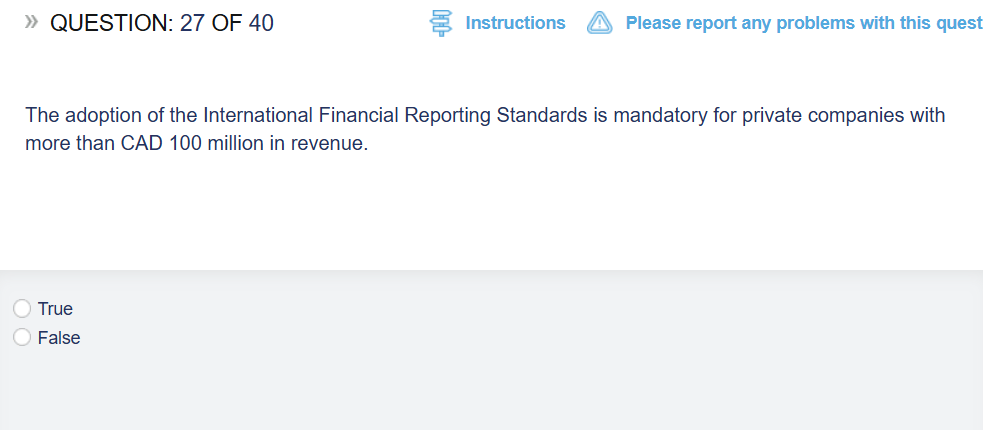 Solved " ﻿QUESTION: 27 ﻿OF 40The adoption of the | Chegg.com