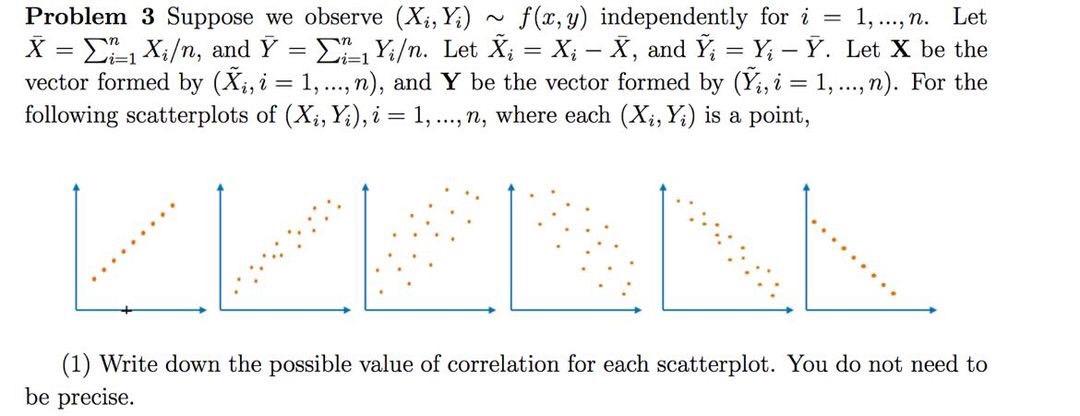 Solved Problem 3 Suppose we observe (Xi,Yi)∼f(x,y) | Chegg.com