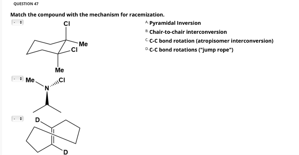 Solved Match the compound with the mechanism for | Chegg.com
