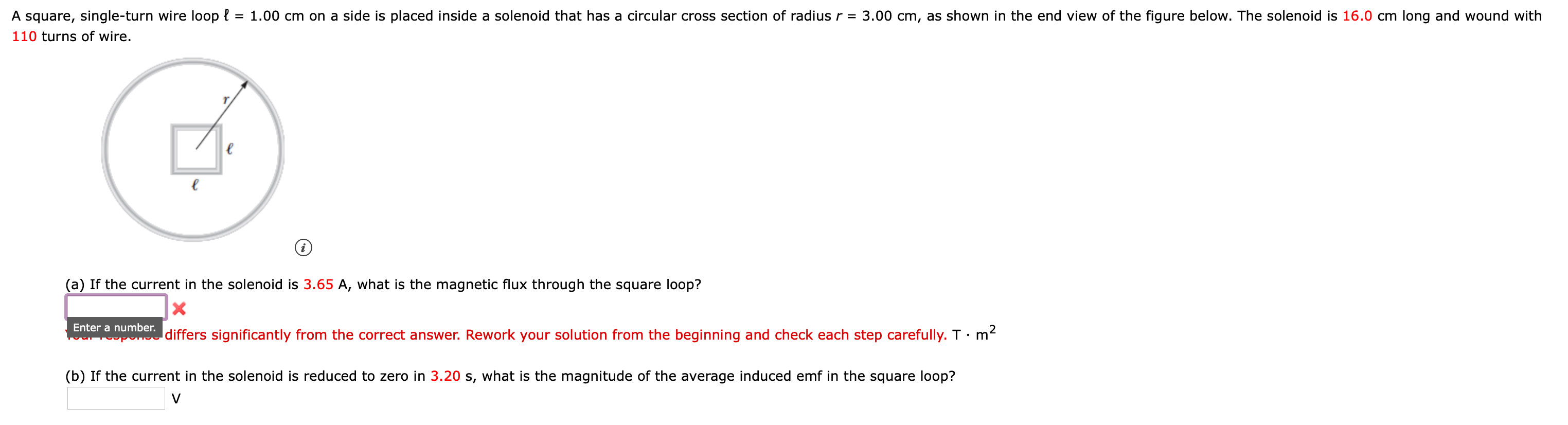 Solved A square, single-turn wire loop l = 1.00 cm on a side | Chegg.com
