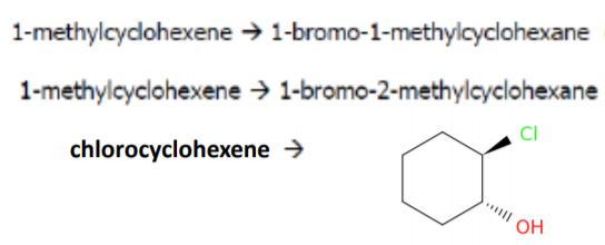 Solved 1-methylcyclohexene → 1-bromo-1-methylcyclohexane | Chegg.com