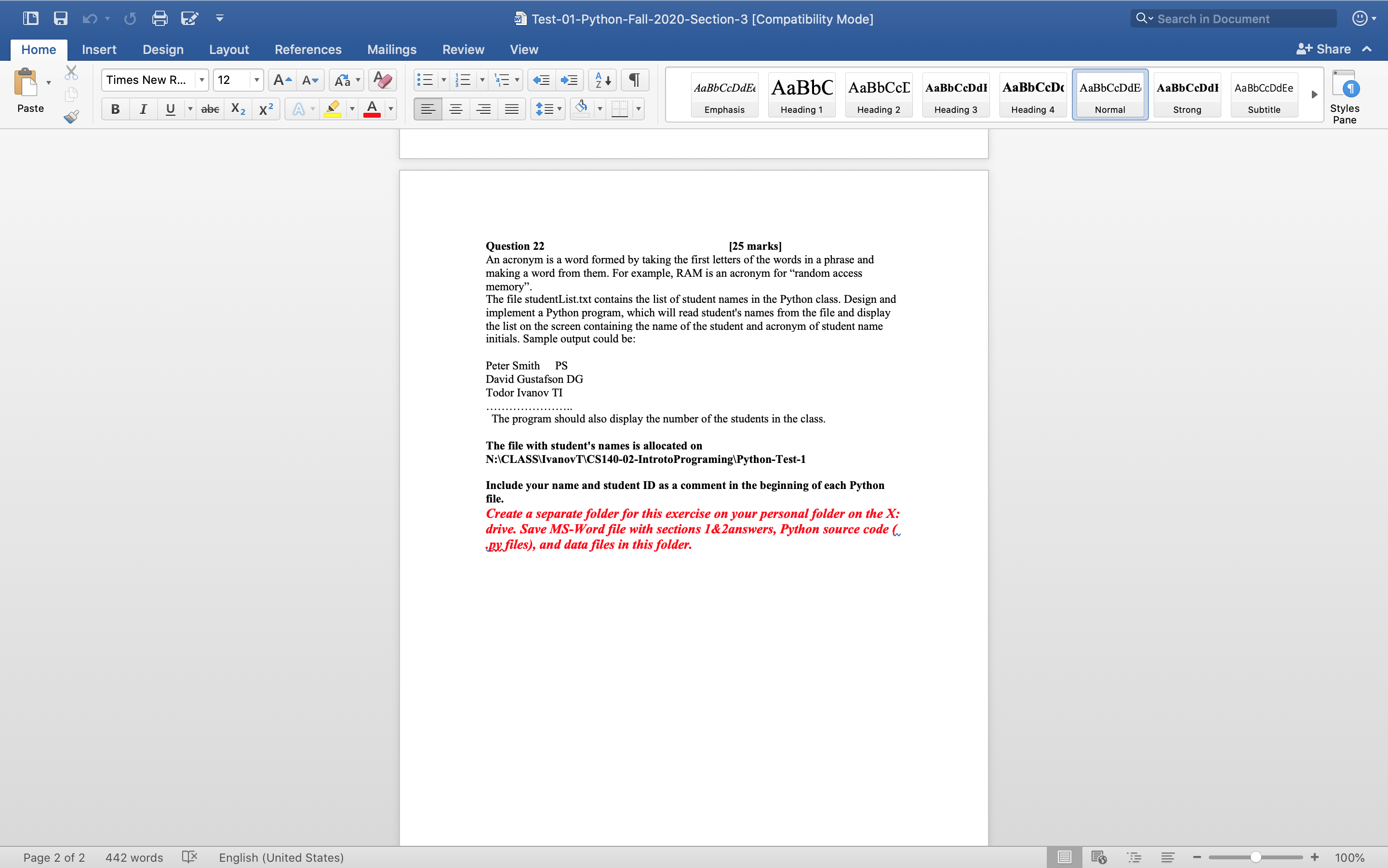 Solved An acronym is a word formed by taking the first | Chegg.com