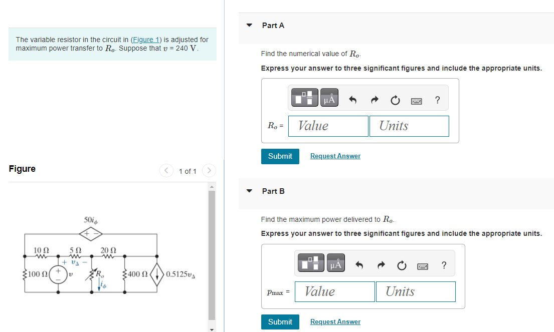 Solved The variable resistor in the circuit in is adjusted | Chegg.com