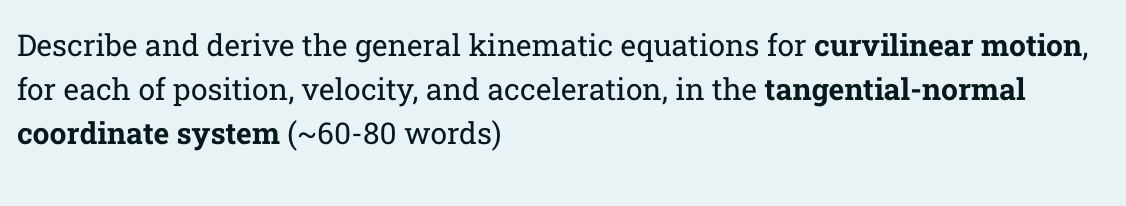 Solved Describe and derive the general kinematic equations | Chegg.com