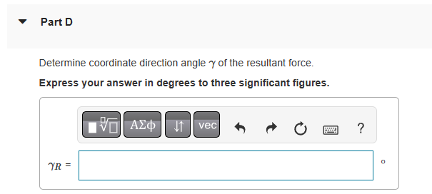 Solved F1 700lbif The Coordinate Direction Angles For F3