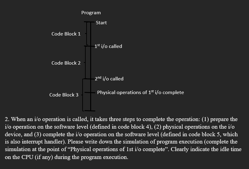 Solved 2. When an i/o operation is called, it takes three | Chegg.com