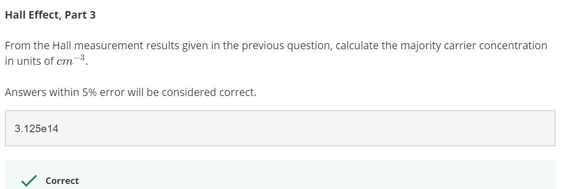 Solved Hall Effect, Part 2 Hall effect measurement was | Chegg.com