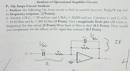Solved Analysis of Operational Amplifier Circuits P. Op Amps | Chegg.com
