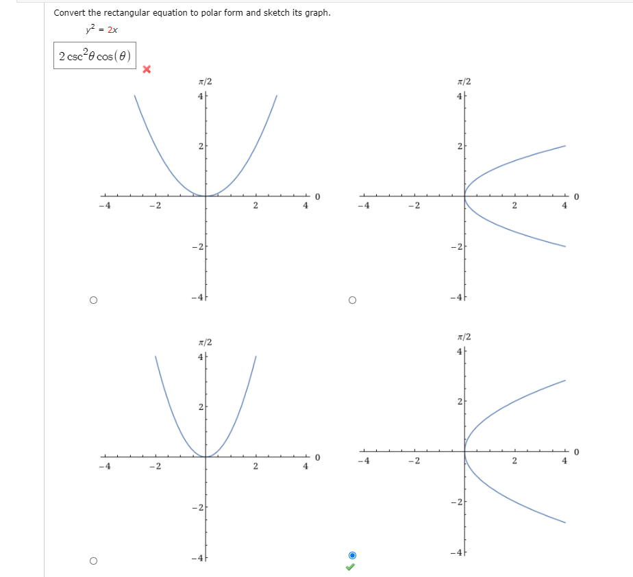 Solved Convert the rectangular equation to polar form and | Chegg.com