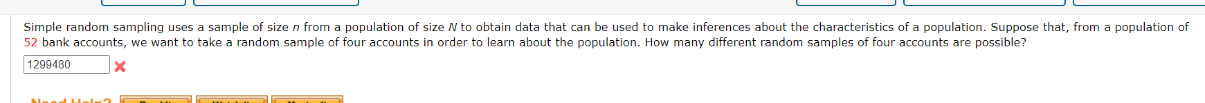 Solved Simple random sampling uses a sample of size n from a | Chegg.com