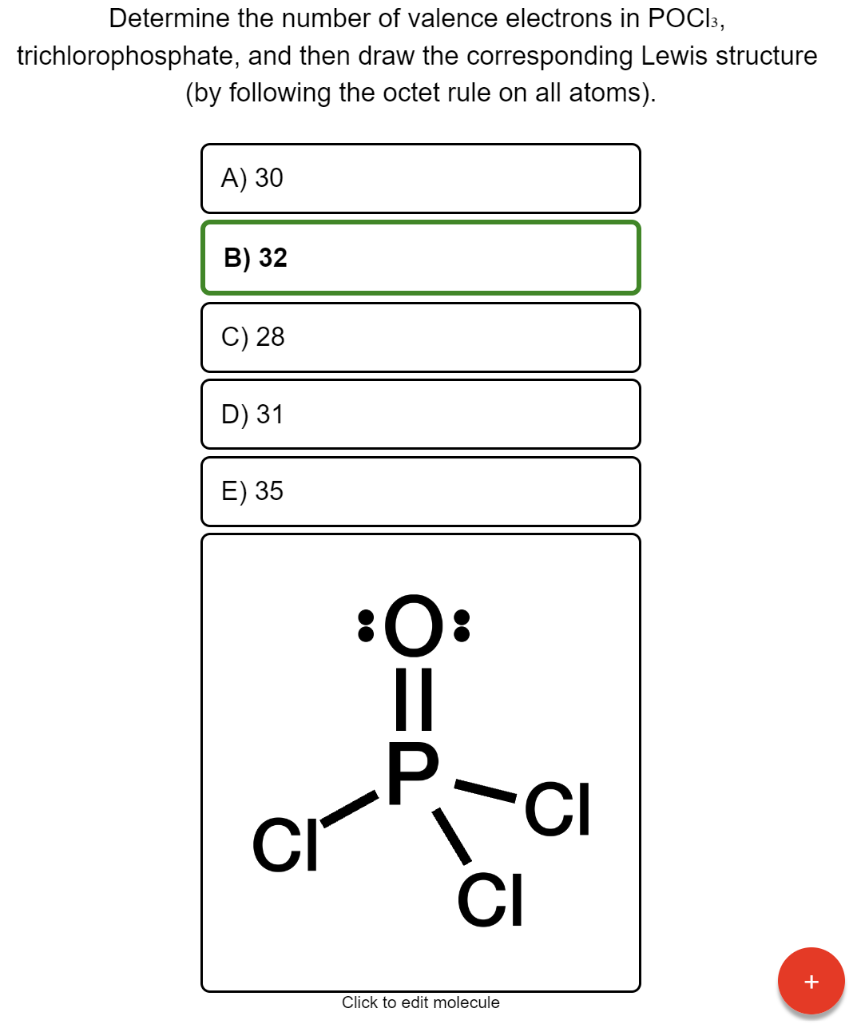 Solved Determine the number of valence electrons in POCl3, | Chegg.com
