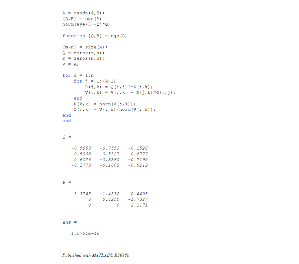 Solved Problem 3.4 (30pts) Implement the Householder | Chegg.com