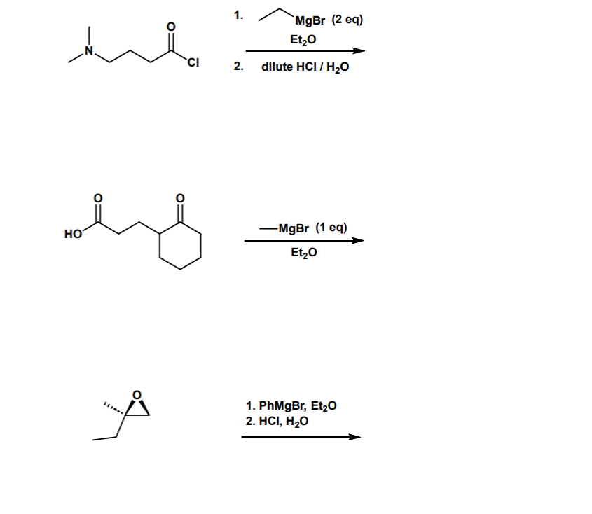 Solved 1. MgBr(2eq) 2. Et2O −MgBr(1eq) | Chegg.com