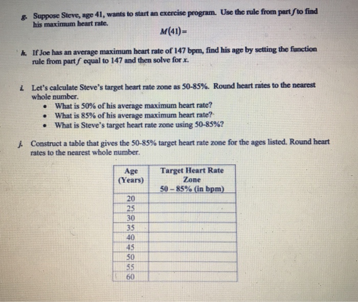 Solved Conceptual Exercise Target Heart Rate According to | Chegg.com