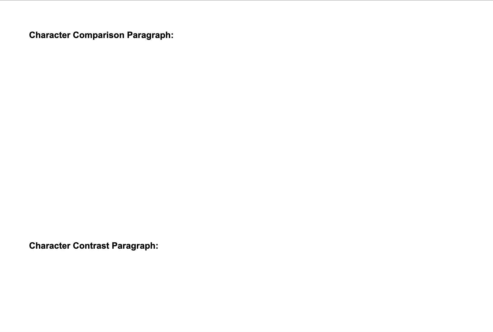 Directions: Briefly describe each character and | Chegg.com