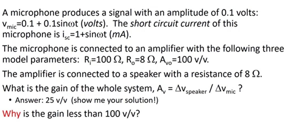 Solved A microphone produces a signal with an amplitude of | Chegg.com
