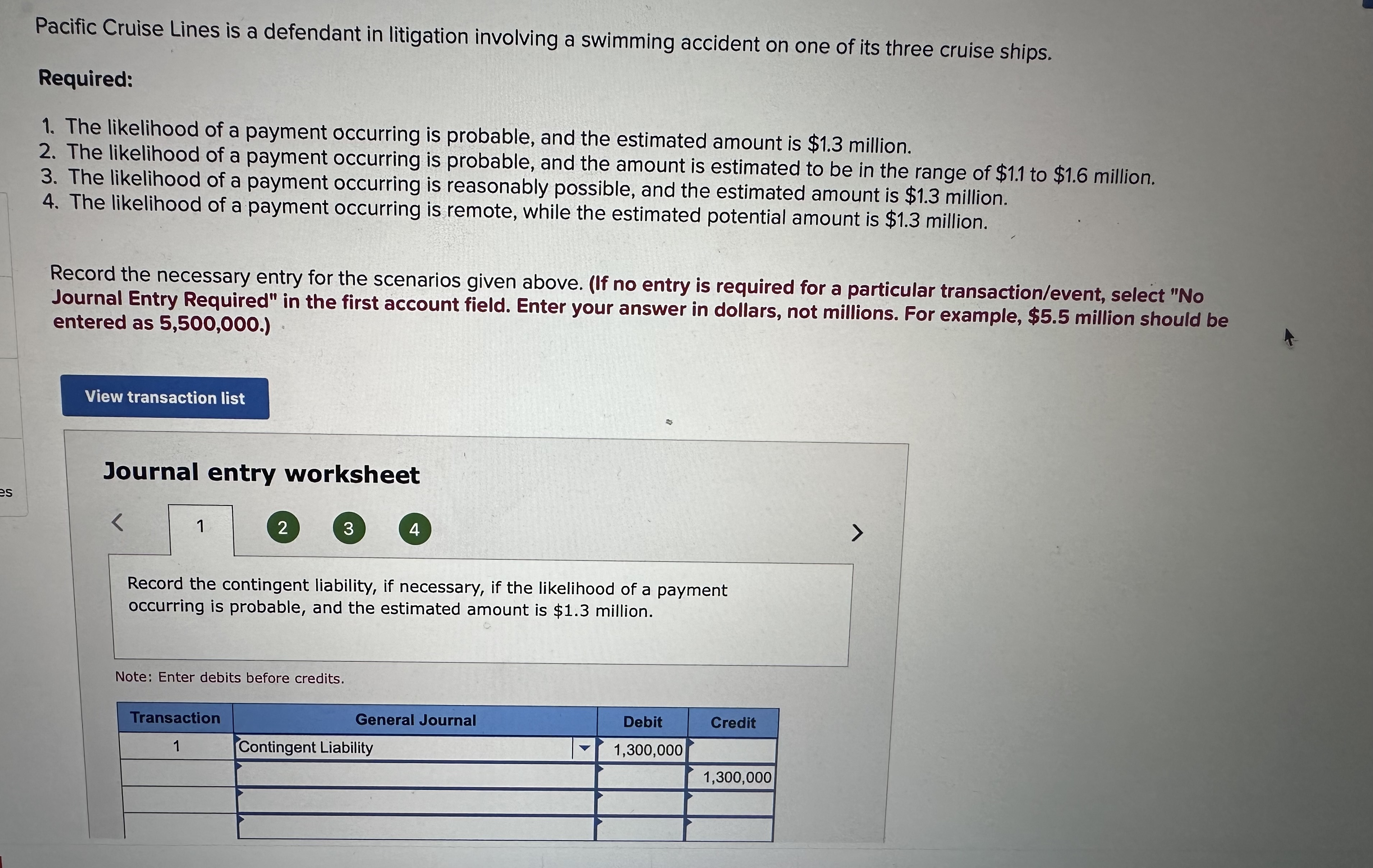 Solved Pacific Cruise Lines is a defendant in litigation | Chegg.com