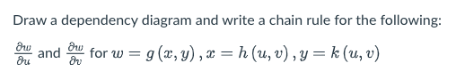 Solved Draw a dependency diagram and write a chain rule for | Chegg.com