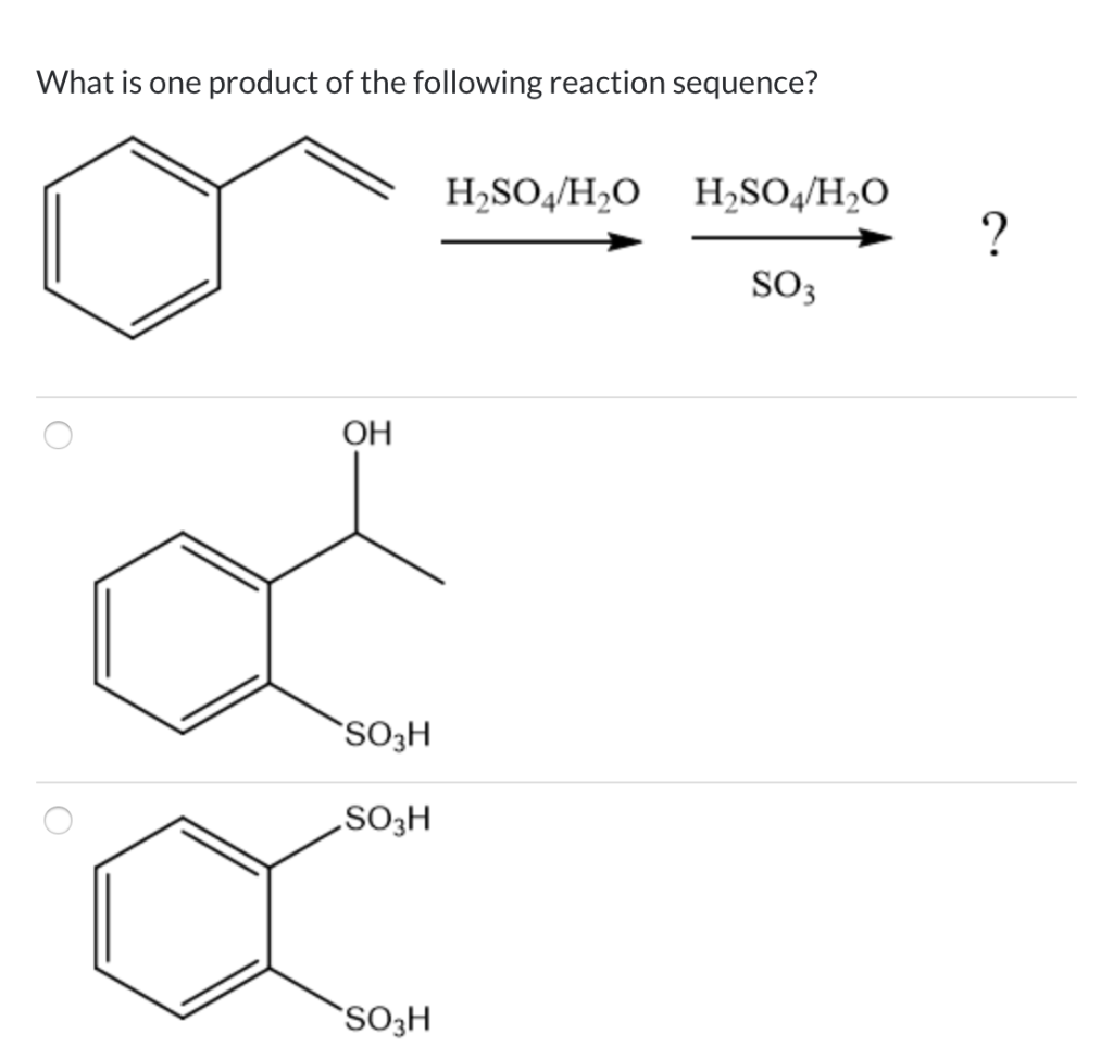 Solved What is one product of the following reaction | Chegg.com