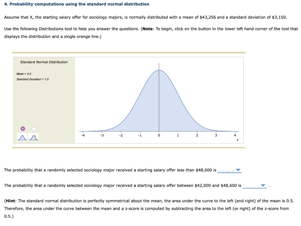 Solved 4. Probability computations using the standard normal | Chegg.com