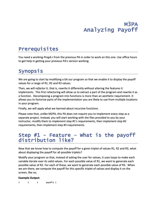 Solved Step \#3 - Refactoring - Recursive Functions vs. | Chegg.com