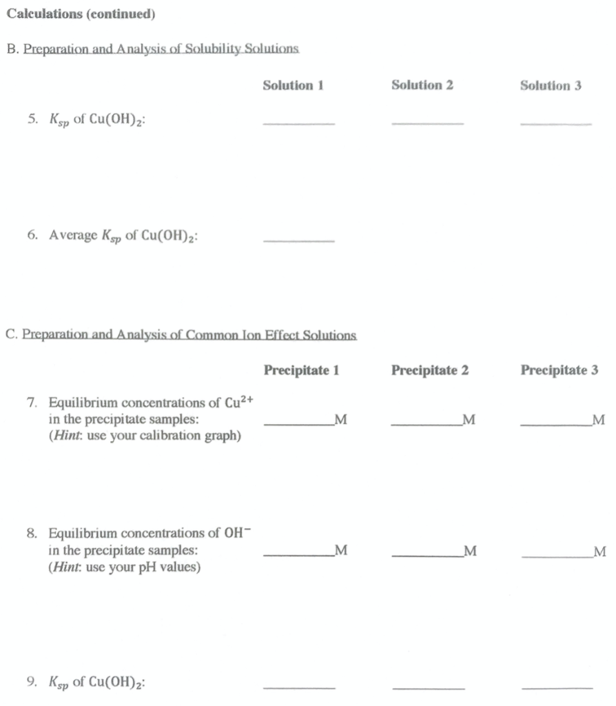 Experimental Data A. Preparation and Analysis of | Chegg.com