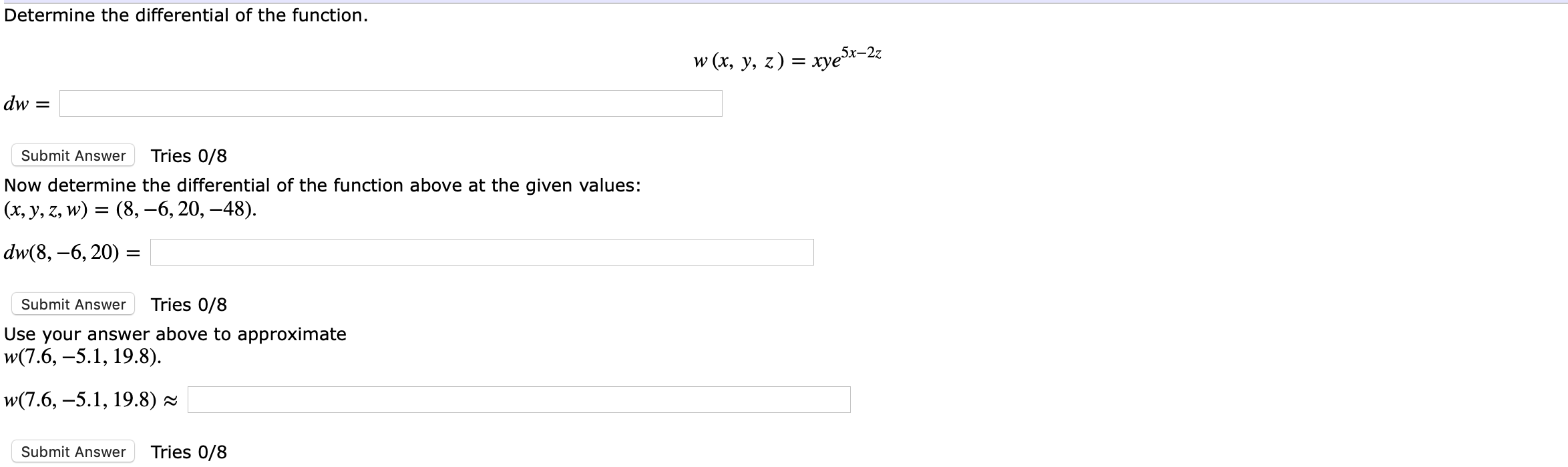 Solved Determine the differential of the function. | Chegg.com